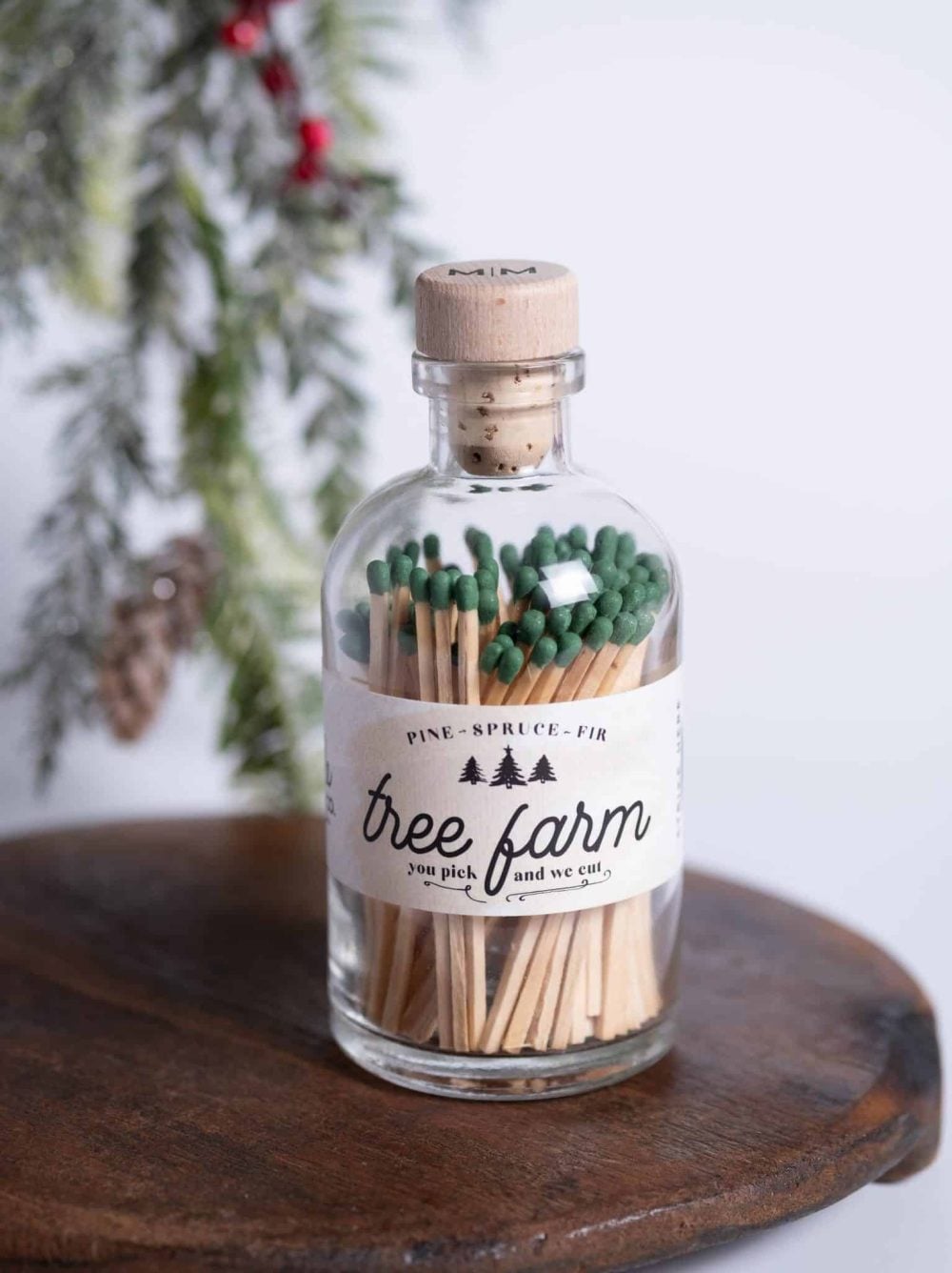 Vintage Apothecary Christmas "Tree Farm" Matches - Be Made