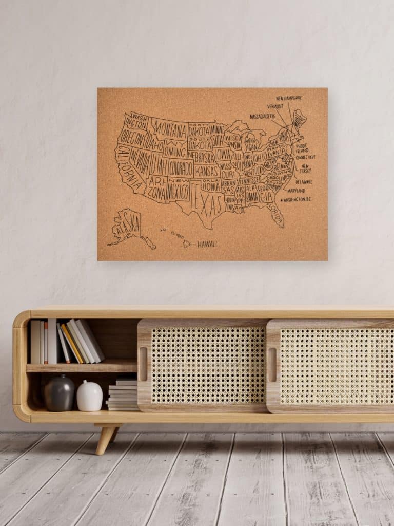 Corkboard Map USA - Be Made