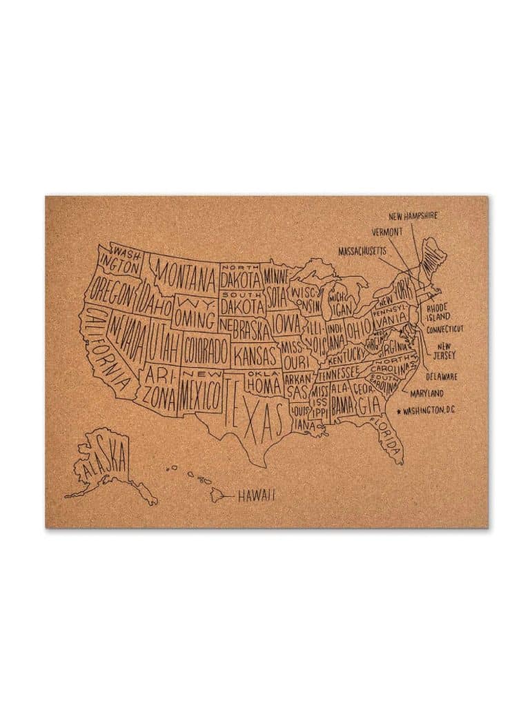 Corkboard Map USA - Be Made