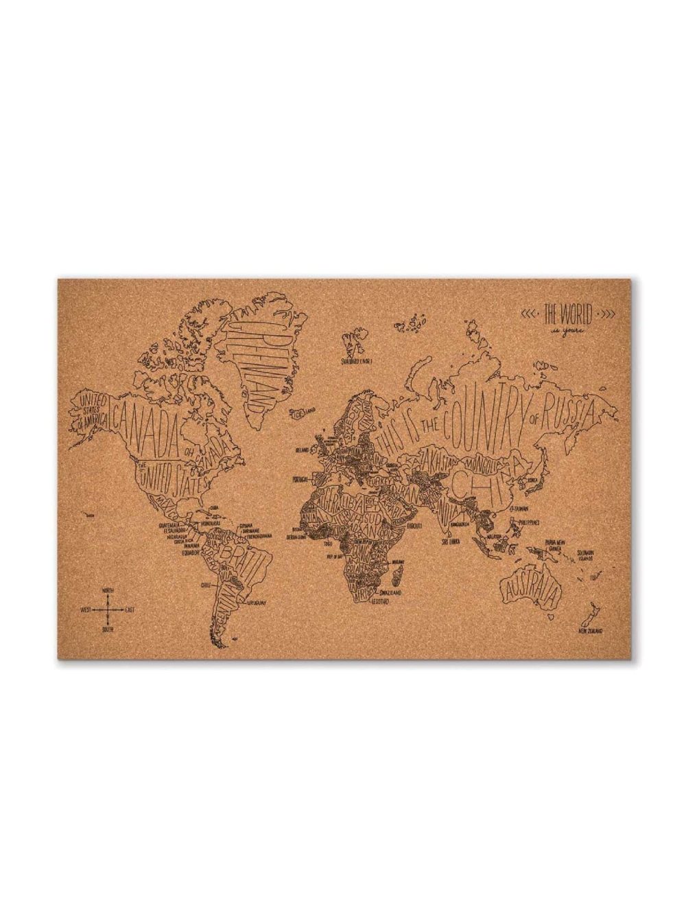 Corkboard Map World - Be Made