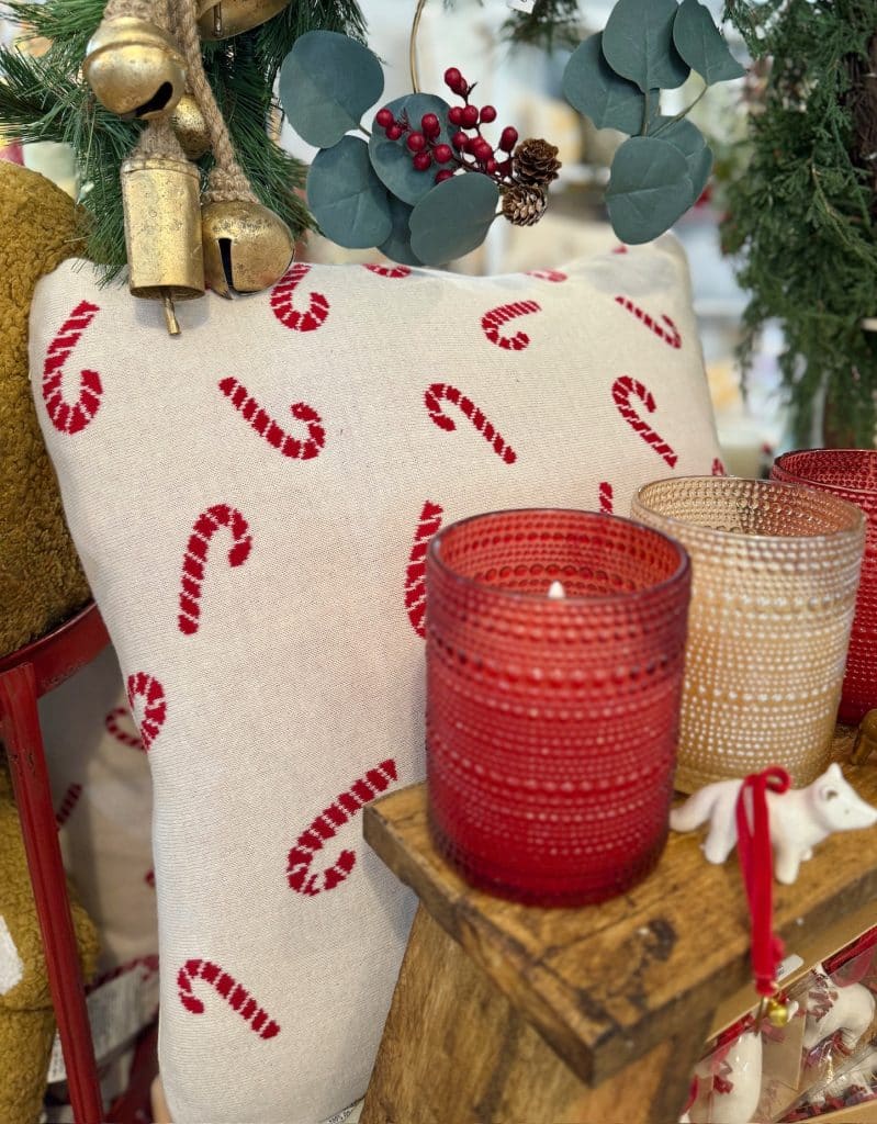 Red Dotted Glass Flameless Candle - Be Made