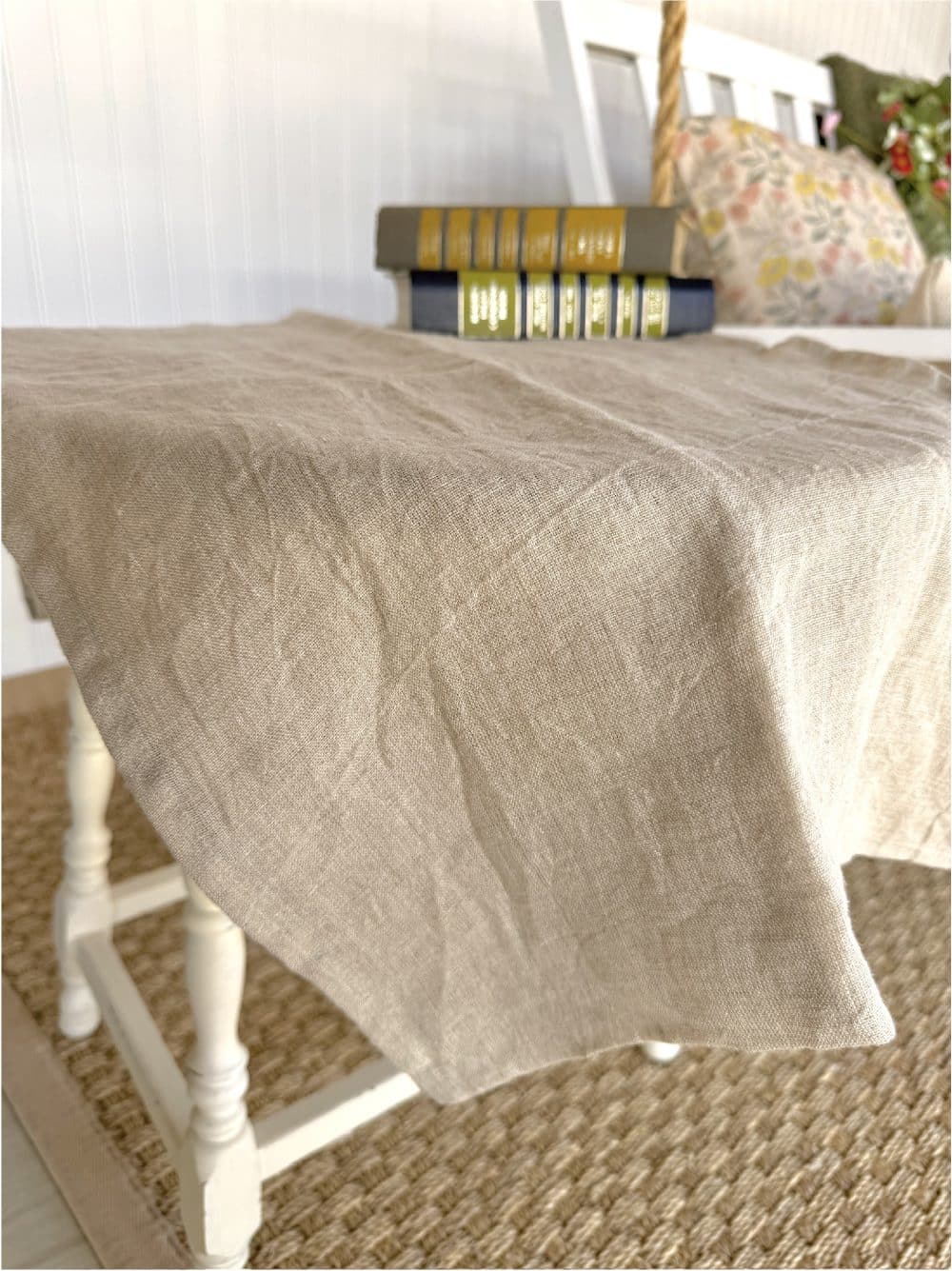 Stonewashed Natural Table Runner - Be Made