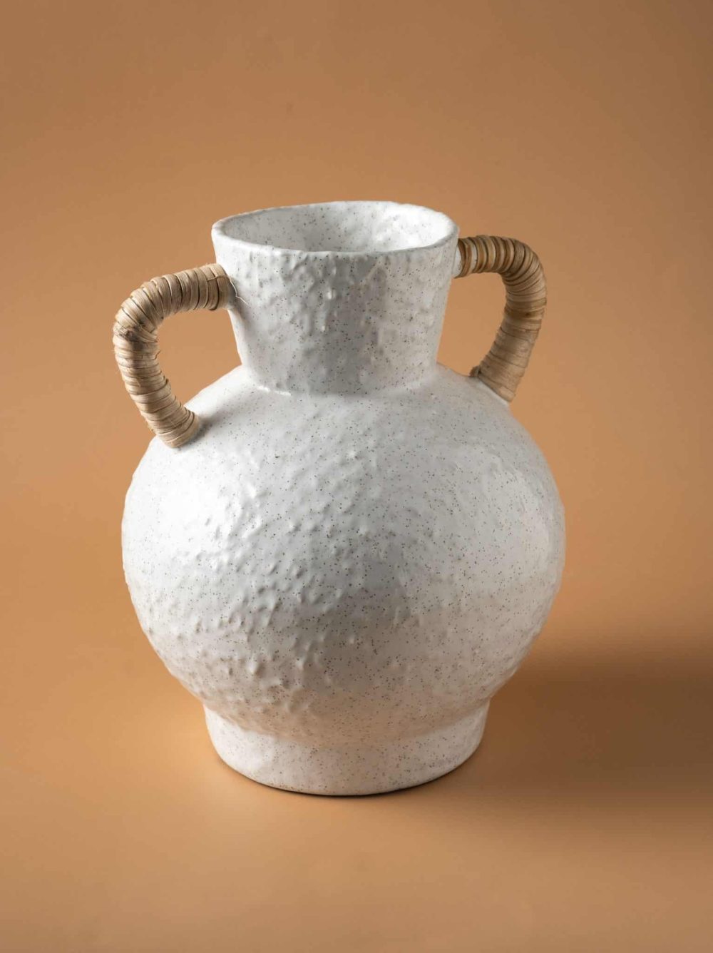 Rattan Wrapped Handle Vase Medium - Be Made