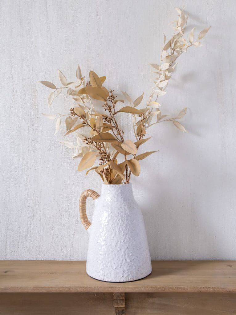 Rattan Wrapped Handle Vase Small - Be Made