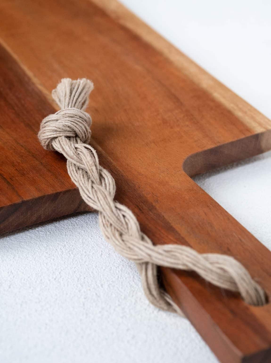 Wood Board With Braided Handle & Tie - Be Made