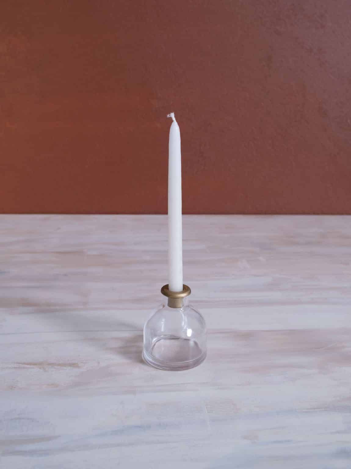 Skinny Taper Glass Candle Holder - Medium - Be Made