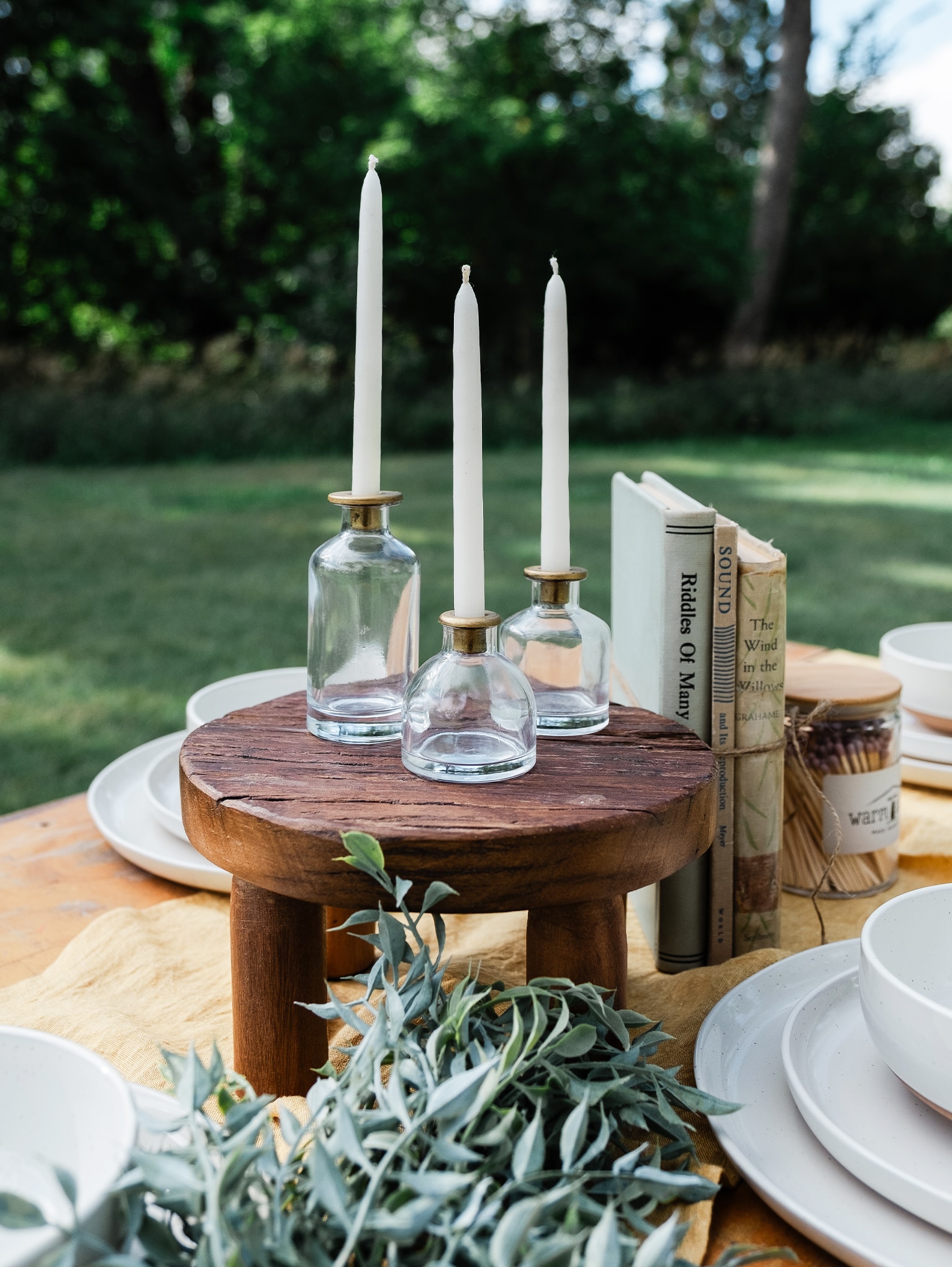 Skinny Taper Glass Candle Holder - Large - Be Made