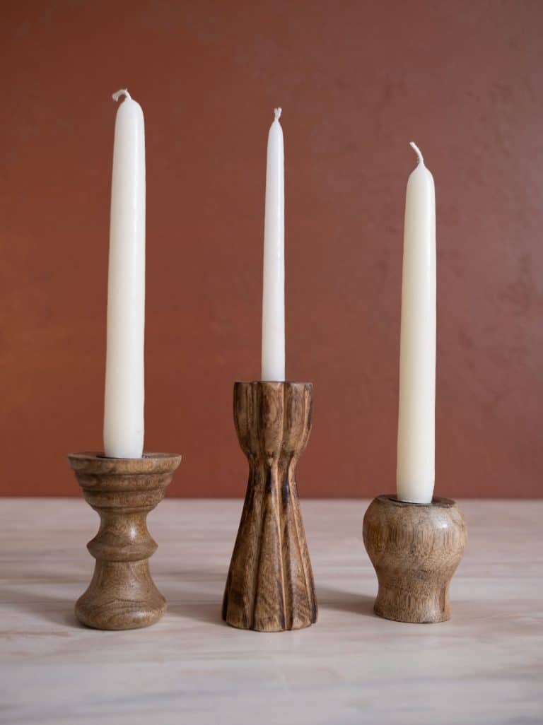 Skinny Taper Glass Candle Holder - Medium - Be Made